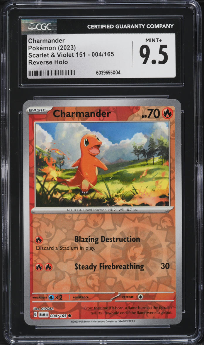 2023 Pokemon Scarlet & Violet 151 Reverse Holo Charmander #4 CGC 9.5 ...