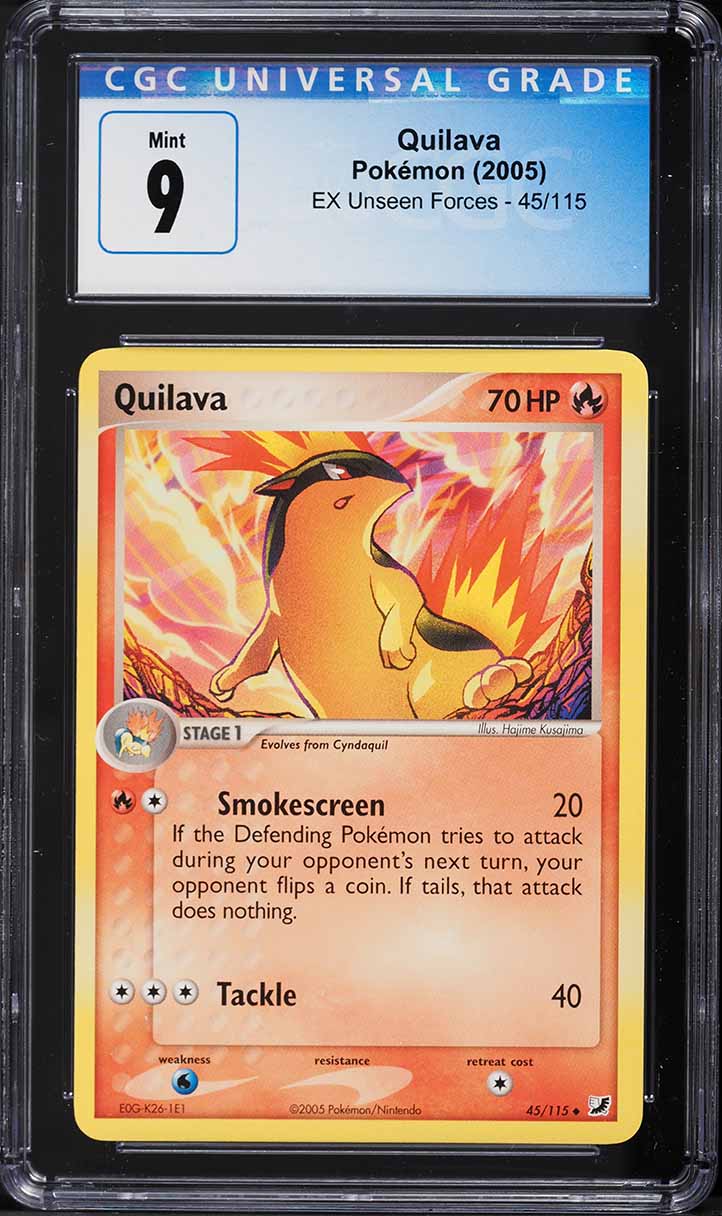 2005 Pokemon EX Unseen Forces Quilava #45 CGC 9 MINT on Fanatics Collect