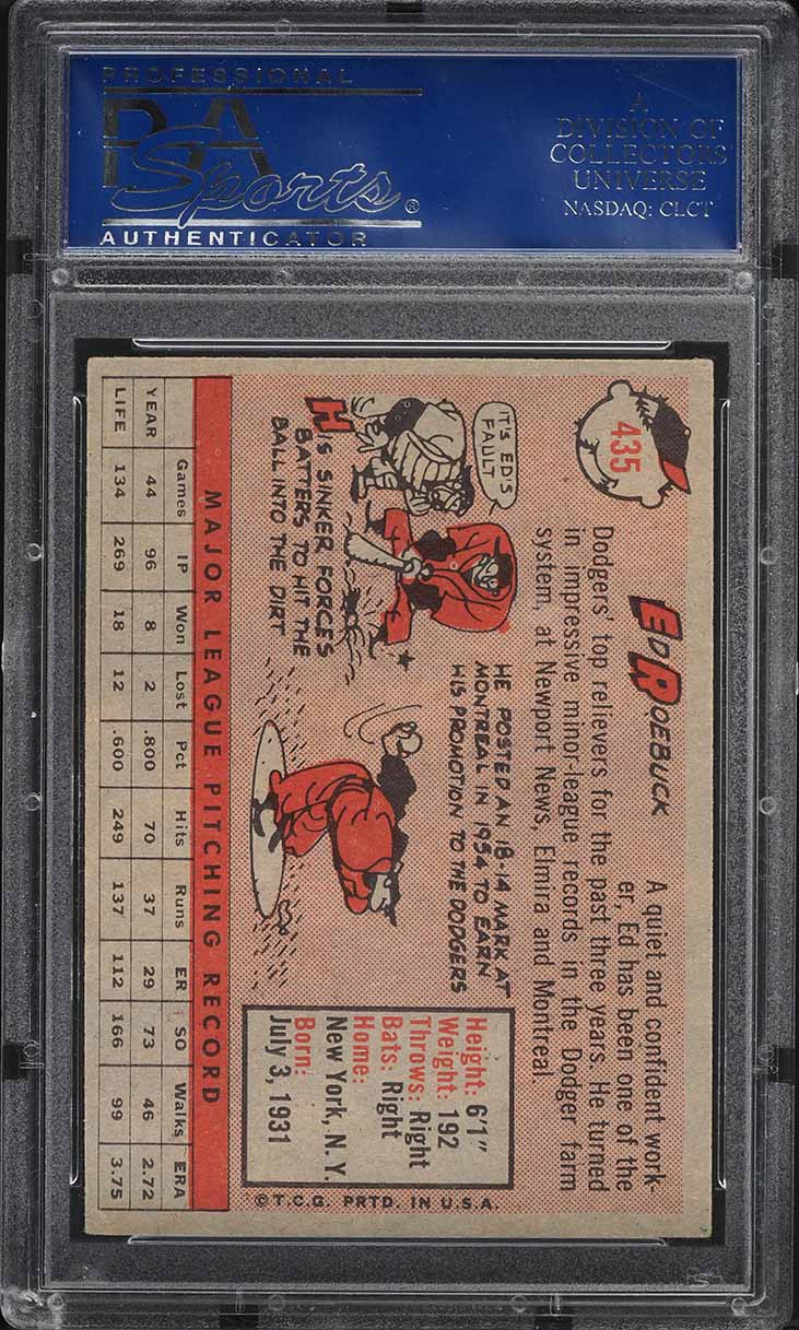 1958 Topps Ed Roebuck #435 PSA 5 EX on Fanatics Collect