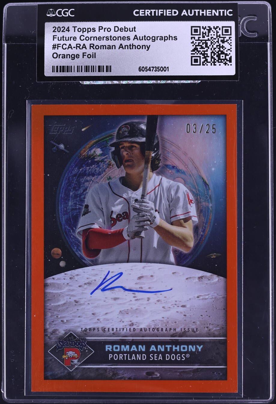 2024 Topps Pro Debut Cornerstone Orange Roman Anthony PROSPECT AUTO /25 ...