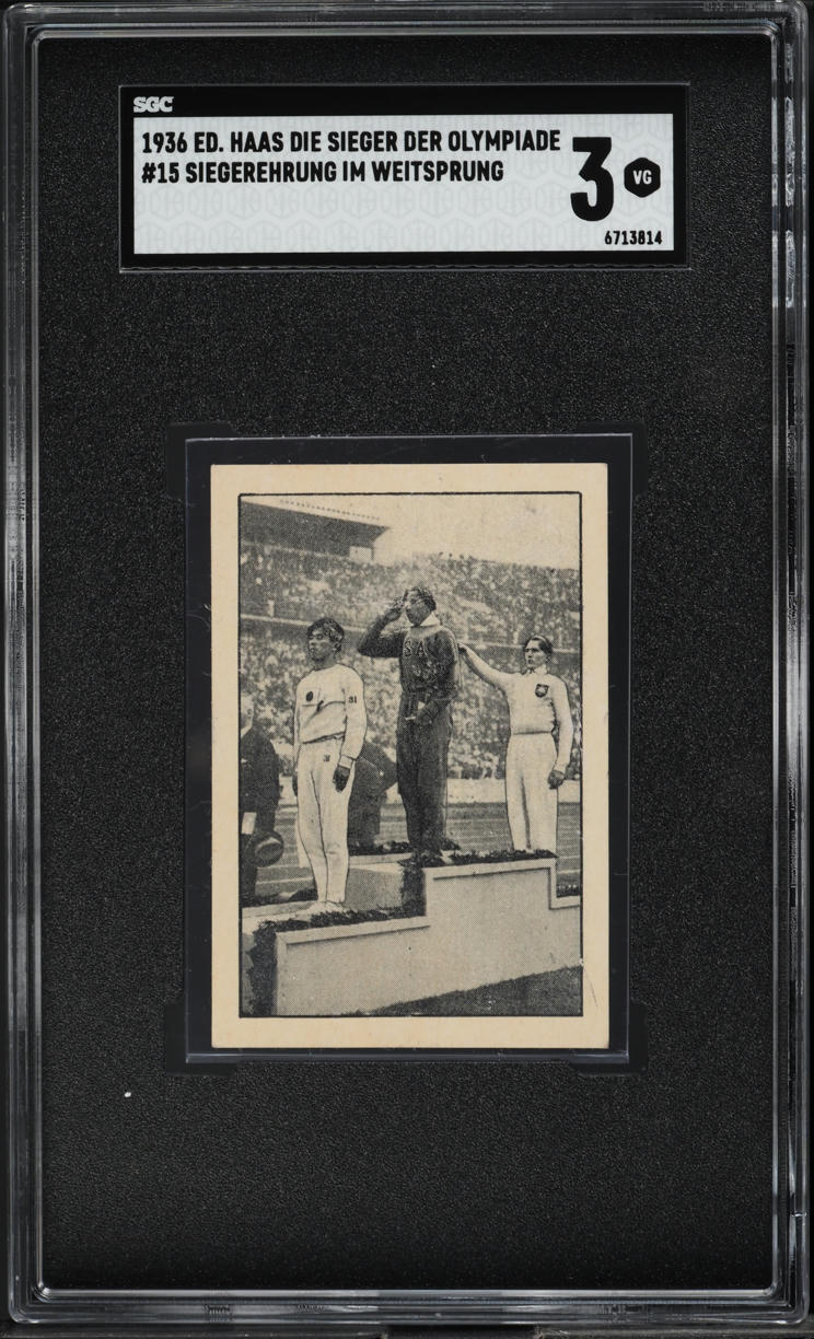 1936 Ed. Haas Die Sieger Der Olympiade Siegerehrung w/ Jesse Owens RC ...