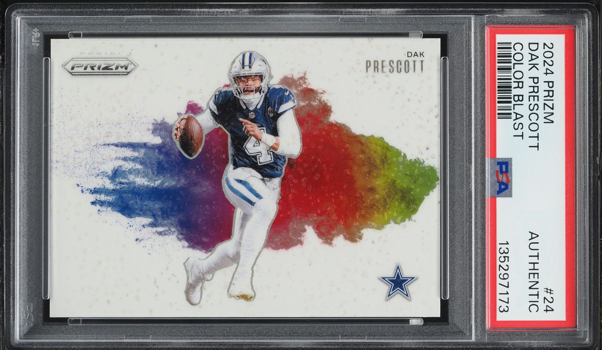 2024 Panini Prizm Color Blast Dak Prescott #24 PSA AUTH on Fanatics Collect