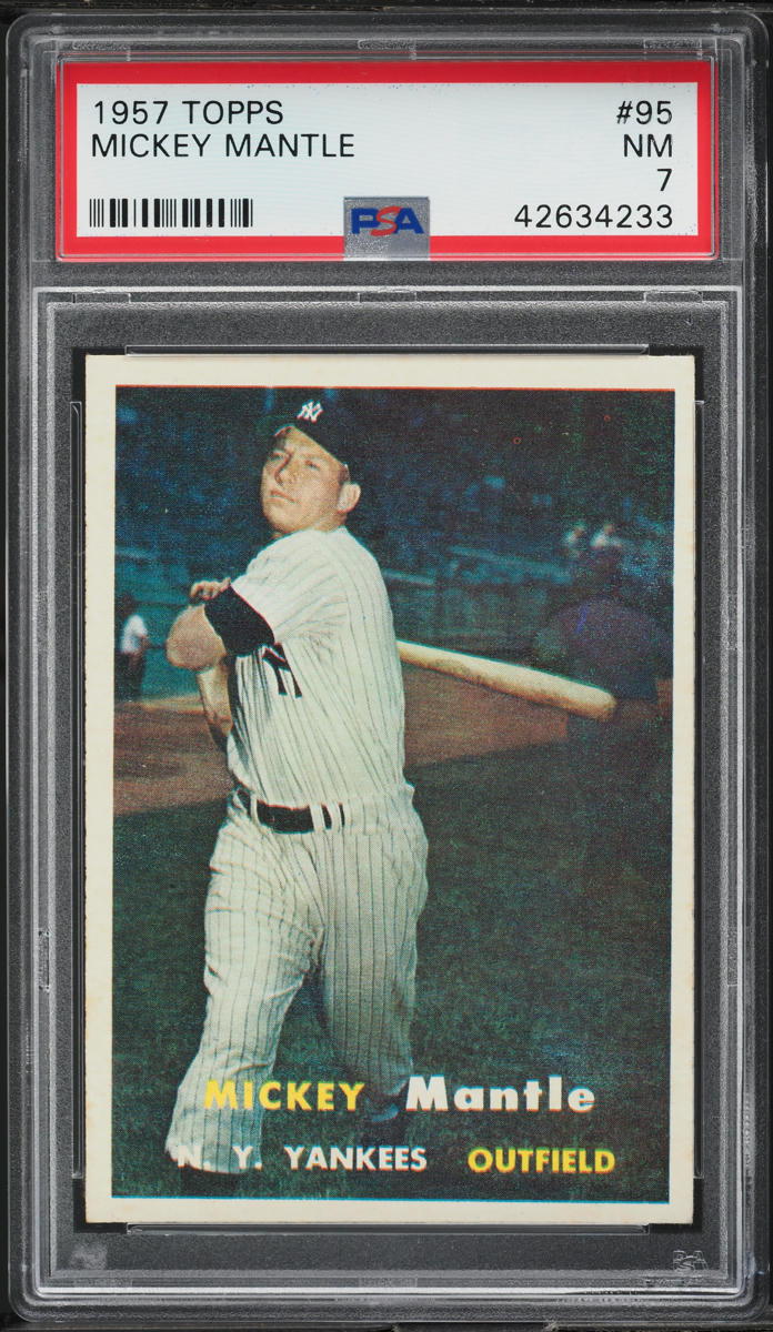 1957 Topps Mickey Mantle #95 PSA 7 NRMT on Fanatics Collect