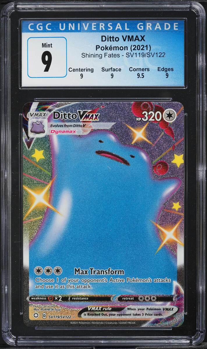 2021 Pokemon Sword & Shield Shining Fates Shiny Ditto VMAX #SV119 CGC 9 ...