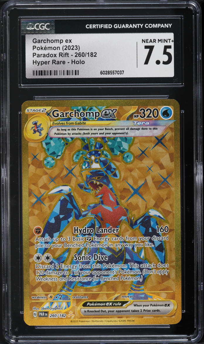 2023 Pokemon SV Paradox Rift Full Art Garchomp ex #260 CGC 7.5 NRMT+ on ...