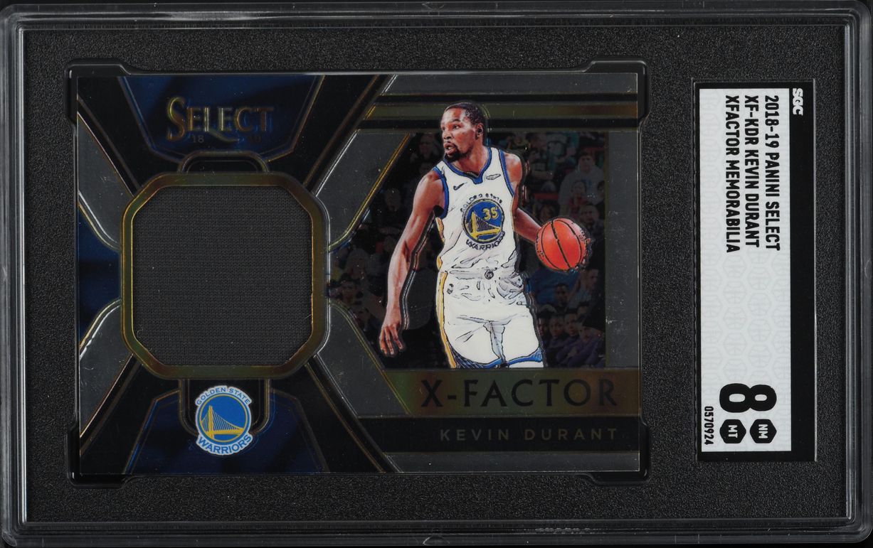 2018 Select X-Factor Kevin Durant PATCH #XF-KDR SGC 8 NM-MT on Fanatics ...