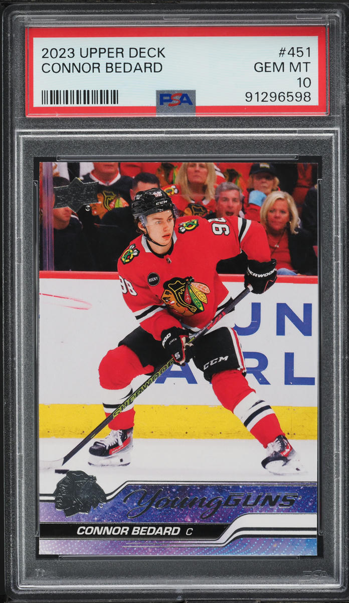 2023 Upper Deck Young Guns Connor Bedard ROOKIE #451 PSA 10 GEM MINT on ...