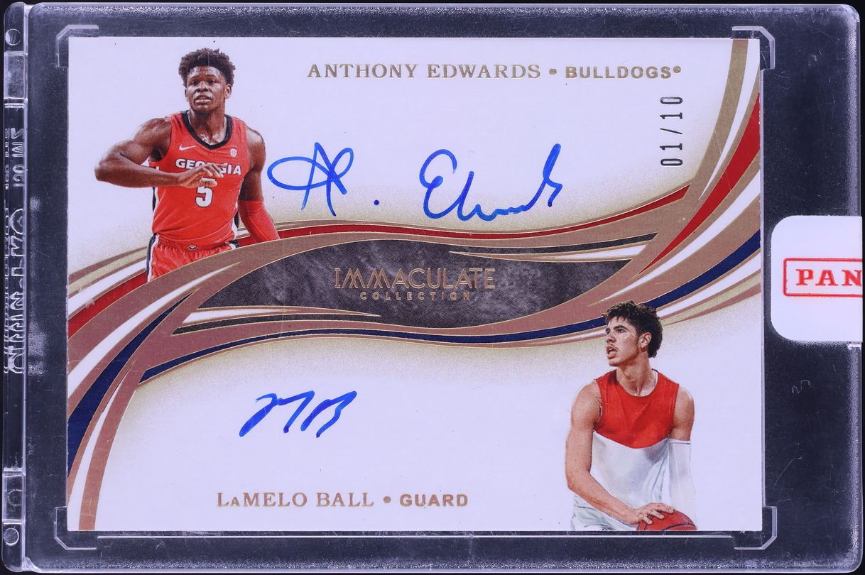2020 Immaculate Collection Collegiate Anthony Edwards & LaMelo Ball RC ...