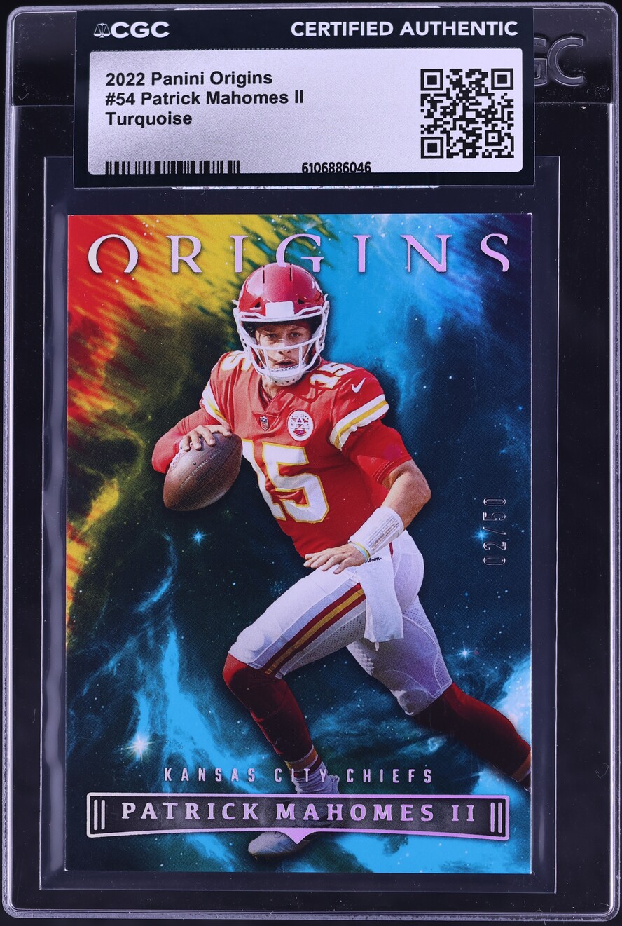 2022 Panini Origins Turquoise Patrick Mahomes II /50 #54 CGC AUTH on ...
