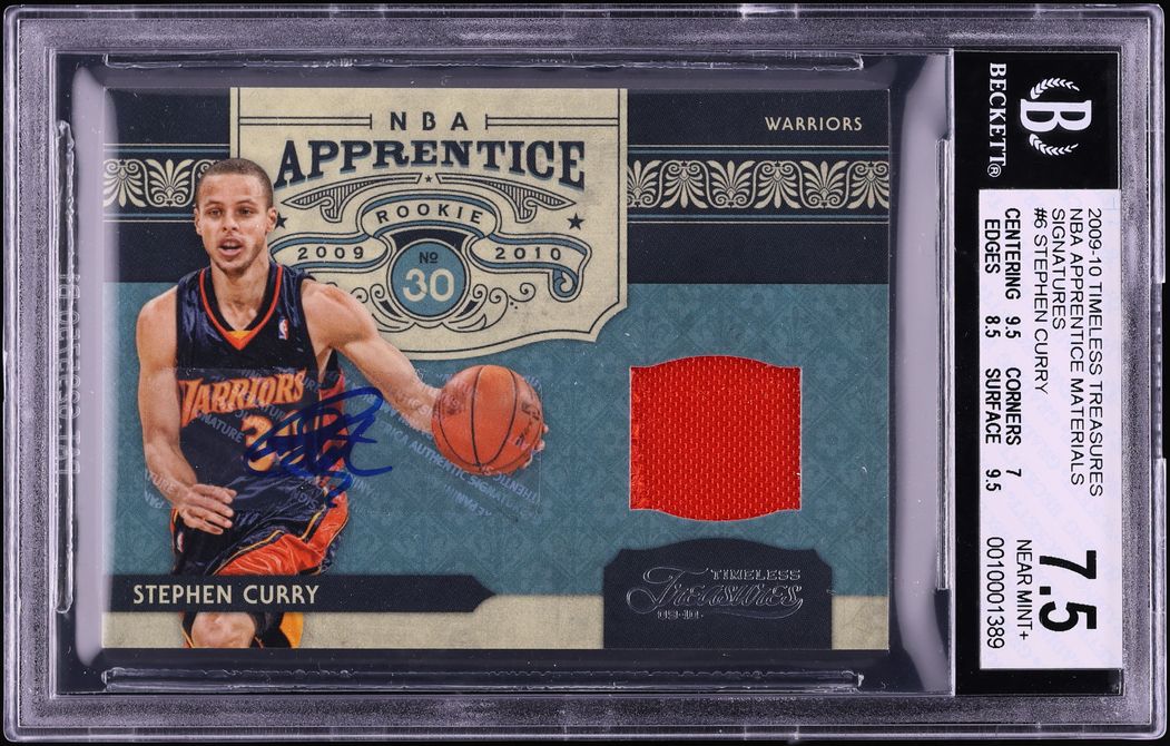 2009 Timeless Treasures NBA Stephen Curry ROOKIE PATCH AUTO /50 #6 BGS ...