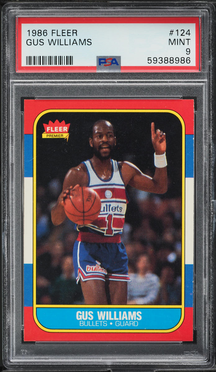 1986 Fleer Basketball Gus Williams #124 PSA 9 MINT on Fanatics Collect