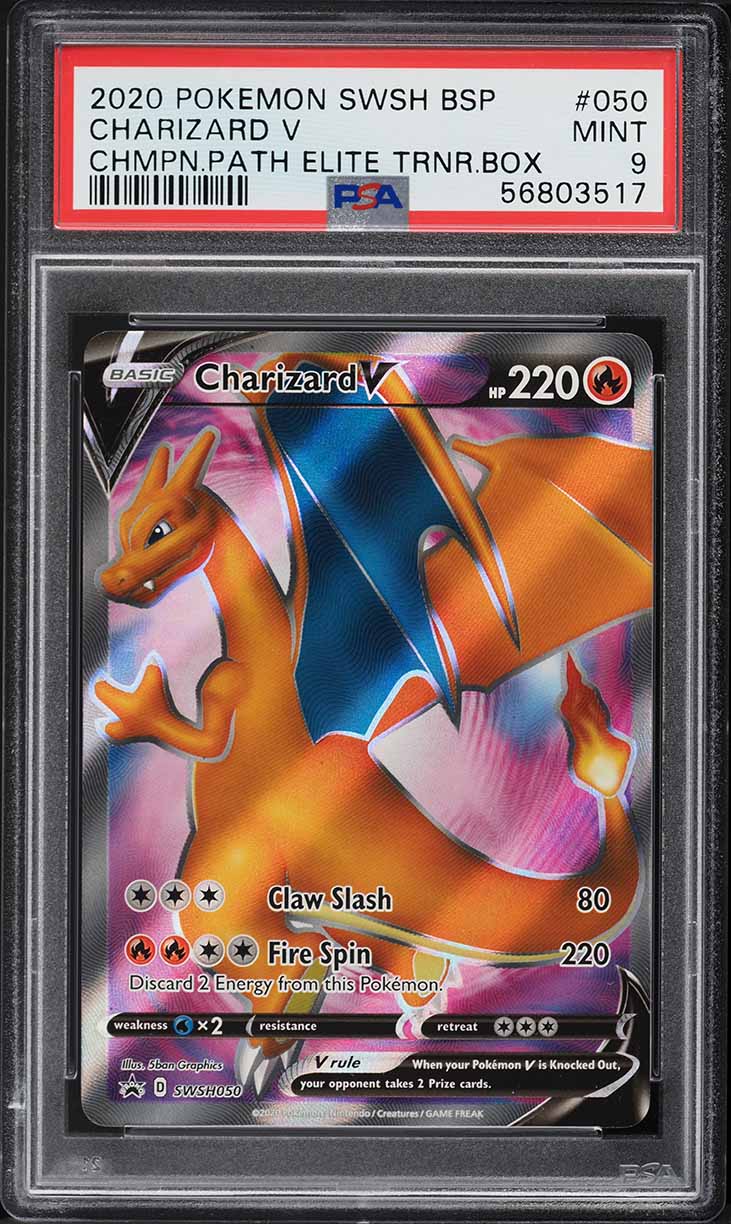 2020 Pokemon SWSH Champion's Path Elite Trainer Full Art Charizard V ...