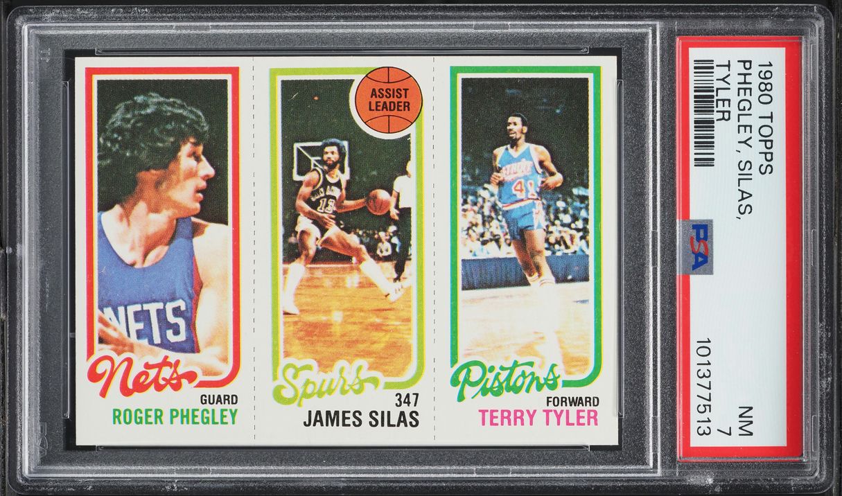 1980 Topps Basketball Roger Phegley James Silas Terry Tyler PSA 7 NRMT ...