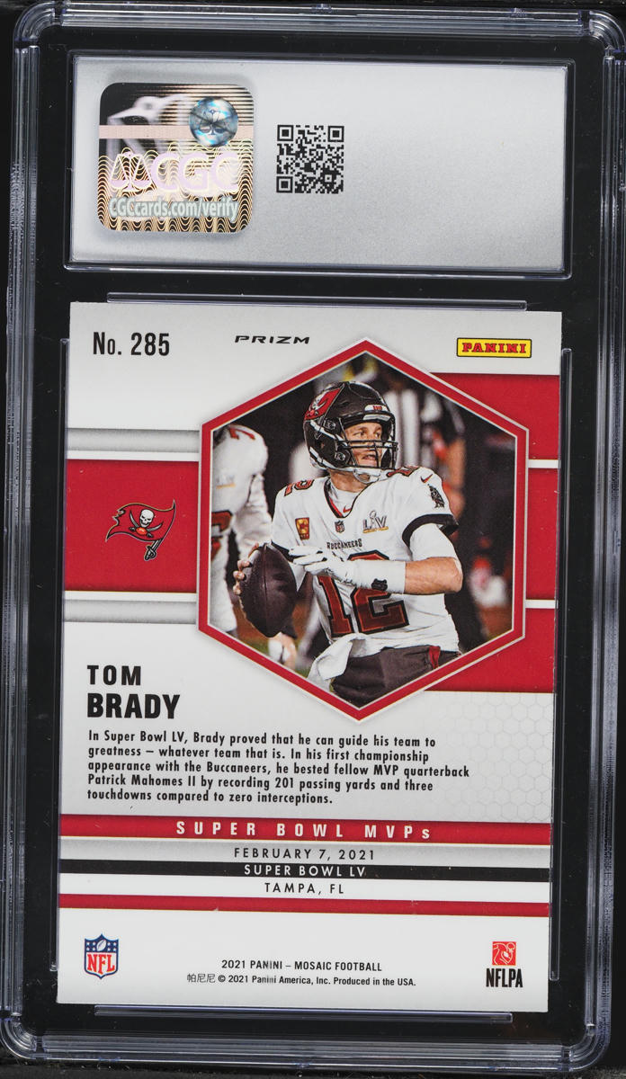 2021 Panini Mosaic Reactive Orange Tom Brady #285 CGC 10 GEM MINT on ...
