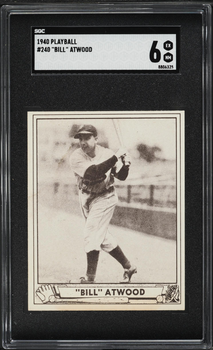 1940 Play Ball Bill Atwood #240 SGC 6 EXMT on Fanatics Collect