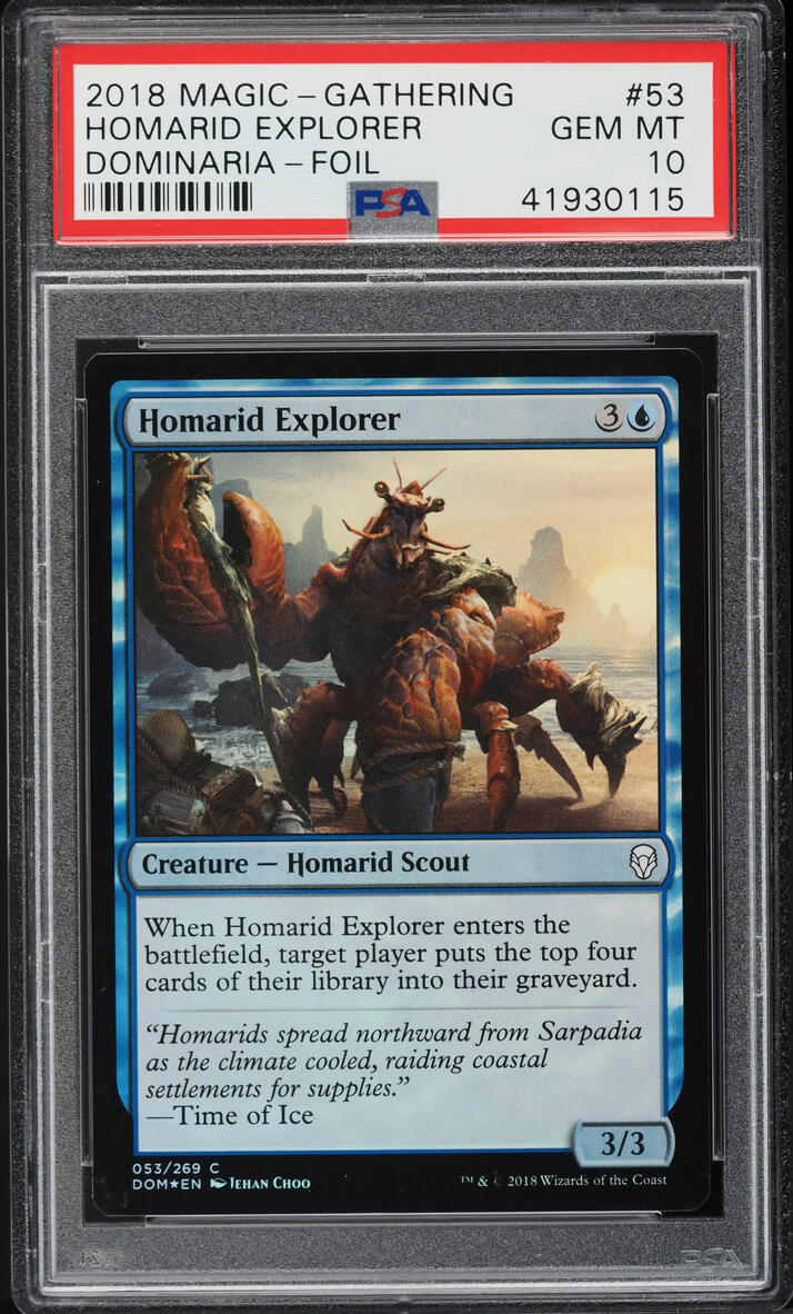 2018 Magic The Gathering MTG Dominaria Foil Homarid Explorer #53 PSA 10 ...