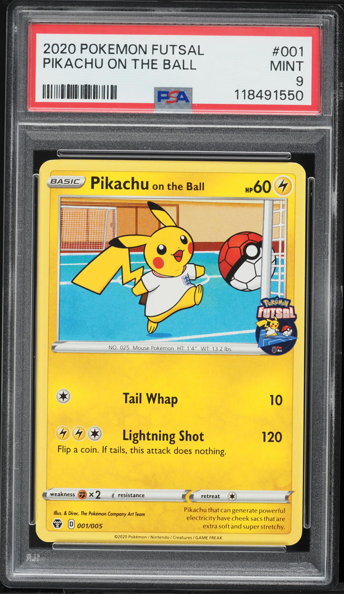 2020 Pokemon Sword & Shield Futsal Pikachu On The Ball #1 PSA 9 MINT on ...