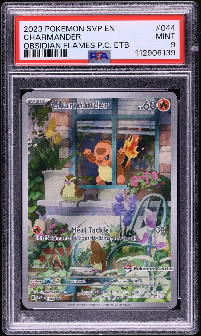 2023 Pokemon SV Obsidian Flames Pokemon Center ETB Charmander #44 PSA 9 ...