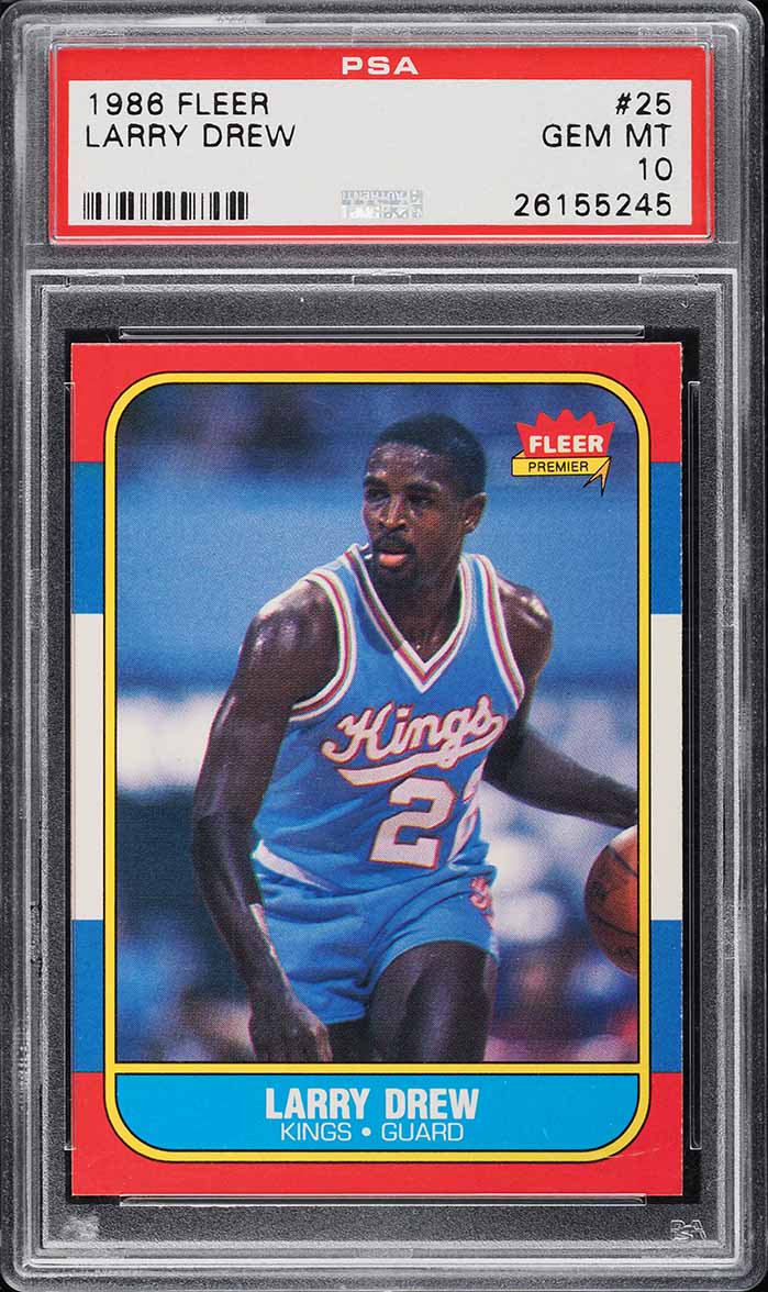 1986 Fleer Basketball Larry Drew #25 PSA 10 GEM MINT on Fanatics Collect