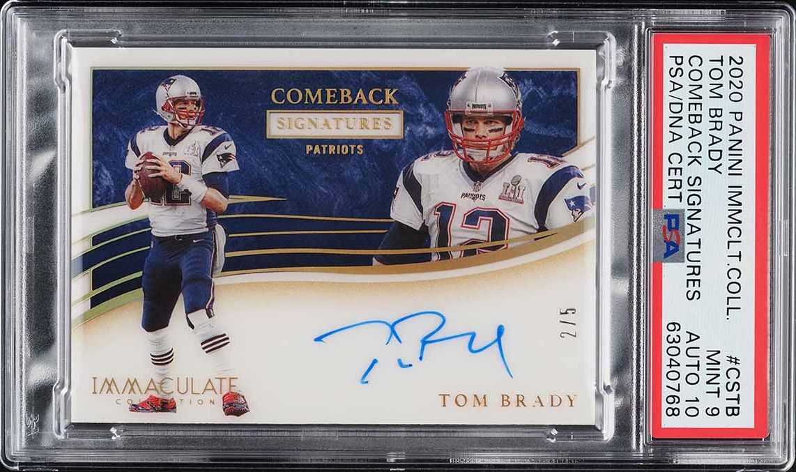 2020 Immaculate Collection Comeback Signatures Tom Brady AUTO DNA 10 /5 ...