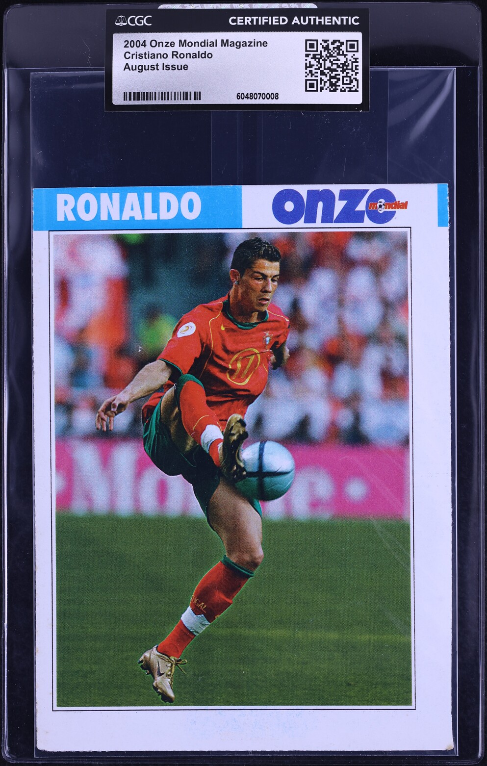 2004 Onze Mondial Magazine August Issue Cristiano Ronaldo CGC AUTH on ...