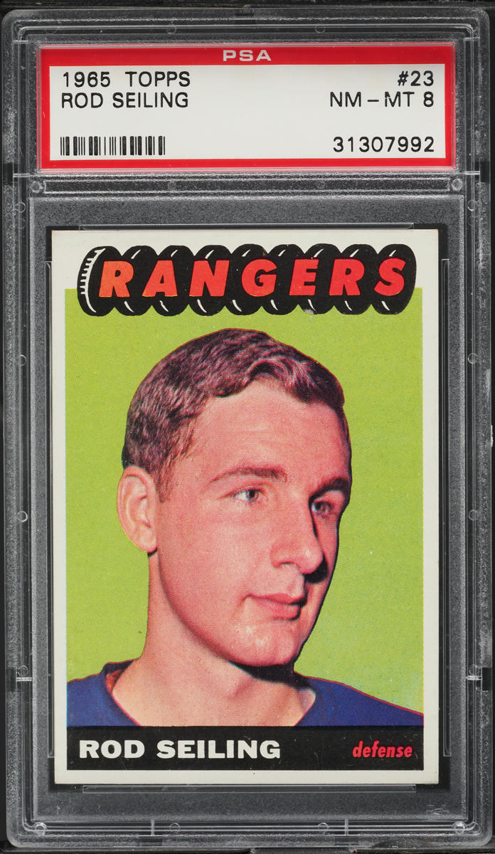 1965 Topps Hockey Rod Seiling #23 PSA 8 NM-MT on Fanatics Collect
