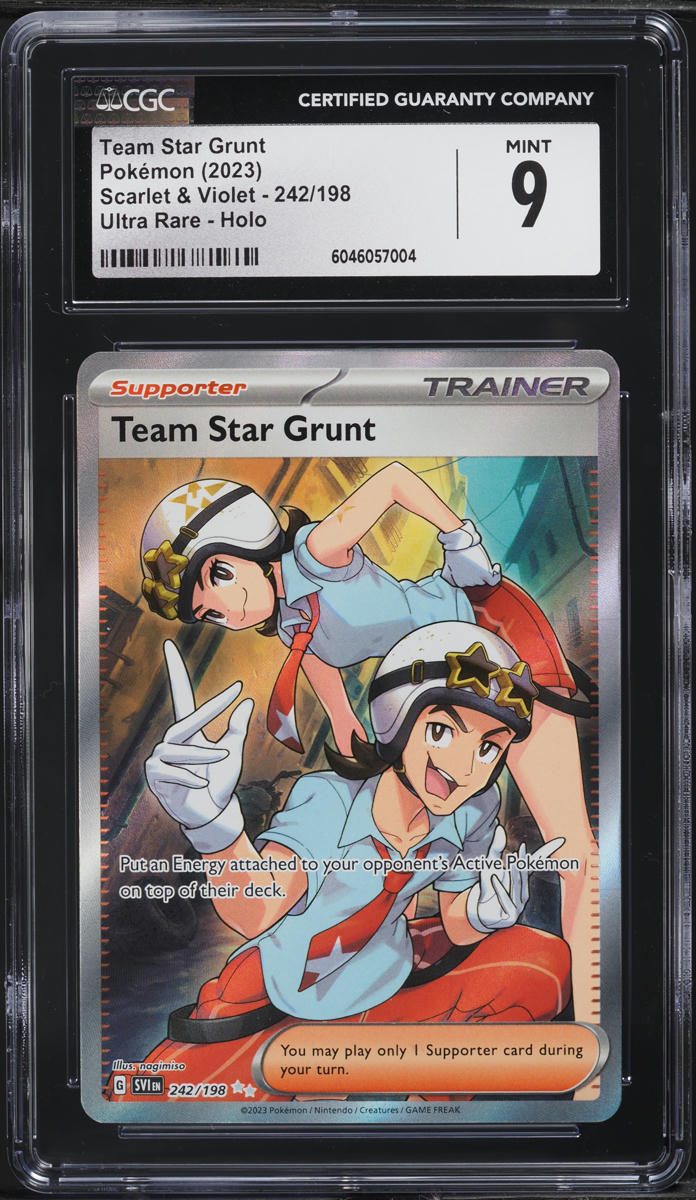 2023 Pokemon Scarlet & Violet Full Art Team Star Grunt #242 CGC 9 MINT ...