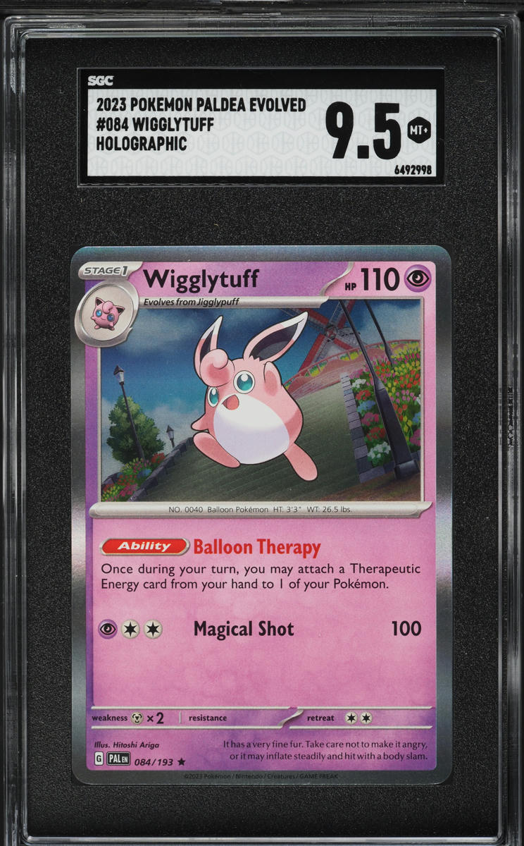 2023 Pokemon SV Paldea Evolved Holographic Wigglytuff #084 SGC 9.5 MINT+ on Fanatics Collect