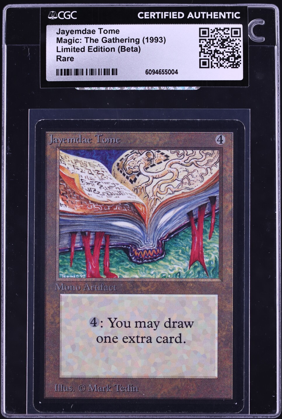 1993 Magic The Gathering MTG Beta Jayemdae Tome CGC AUTH on Fanatics ...
