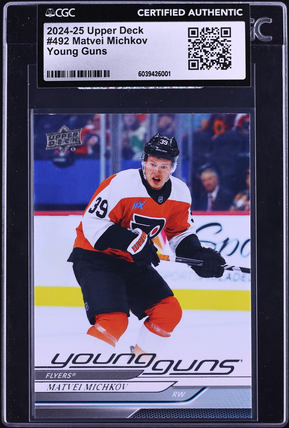 2024 Upper Deck Young Guns Matvei Michkov ROOKIE #492 CGC AUTH on ...