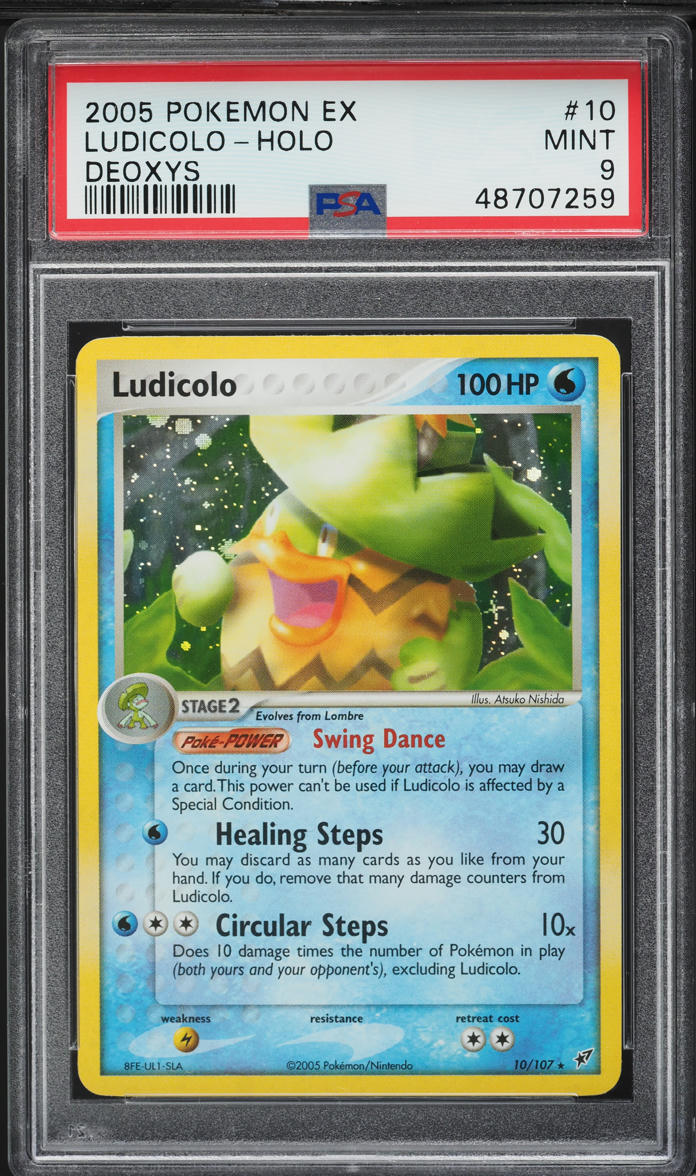 2005 Pokemon EX Deoxys Holo Ludicolo #10 PSA 9 MINT on Fanatics Collect
