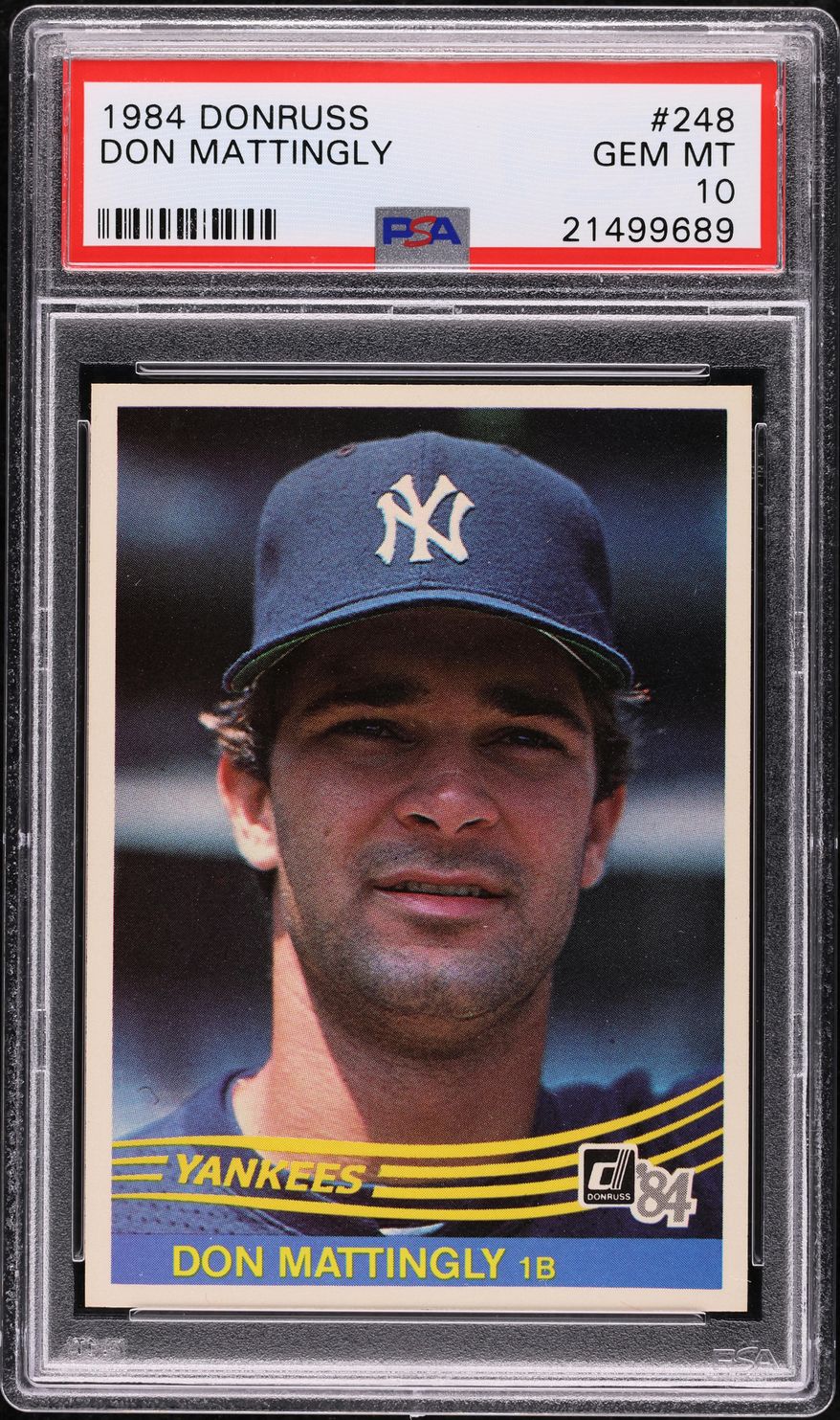 1984 Donruss Don Mattingly ROOKIE #248 PSA 10 GEM MINT on Fanatics Collect