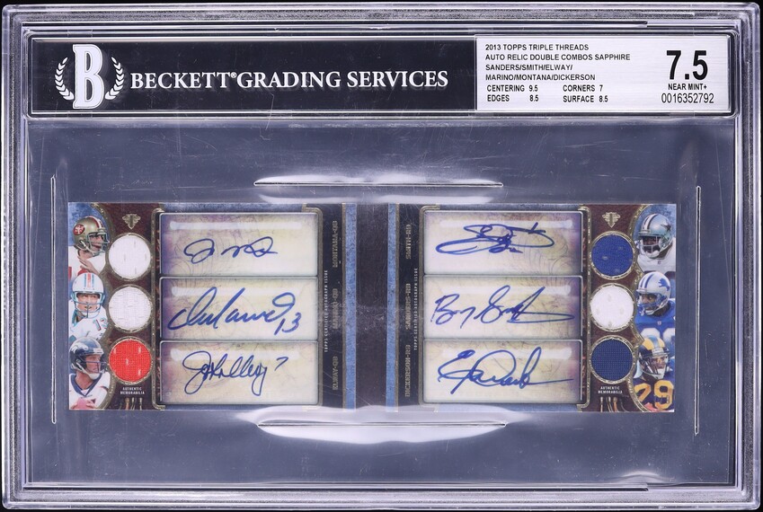2013 Topps Triple Threads Sapphire Multiplayer PATCH AUTO /9 BGS 7.5 ...