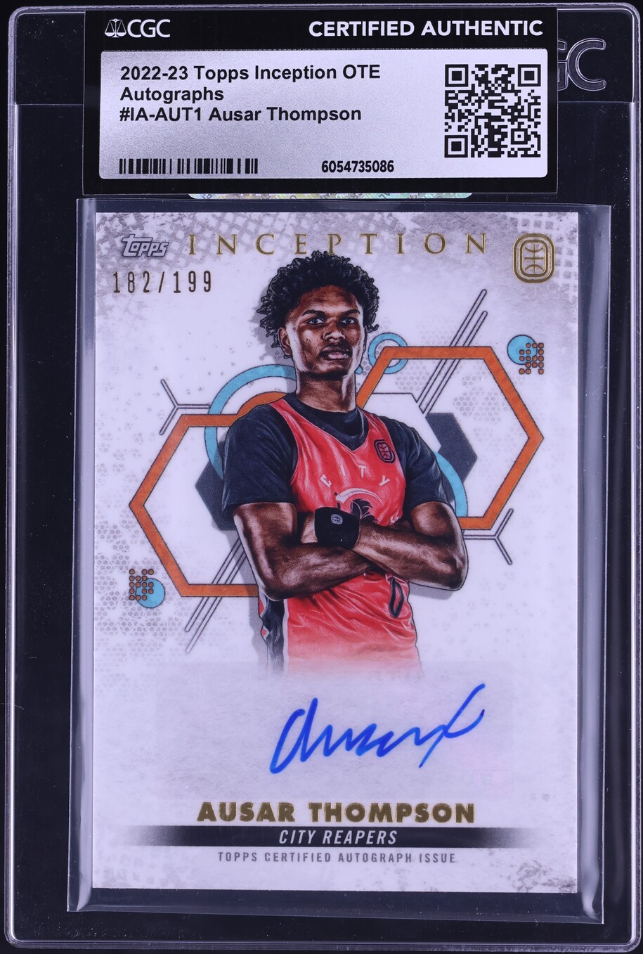 2022 Topps Inception OTE Ausar Thompson ROOKIE AUTO /199 #IA-AUT1 CGC ...