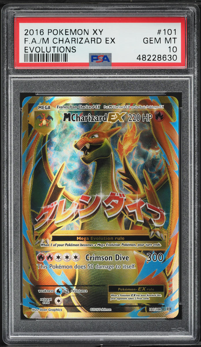 2016 Pokemon XY Evolutions Full Art Charizard EX #101 PSA 10 GEM MINT ...