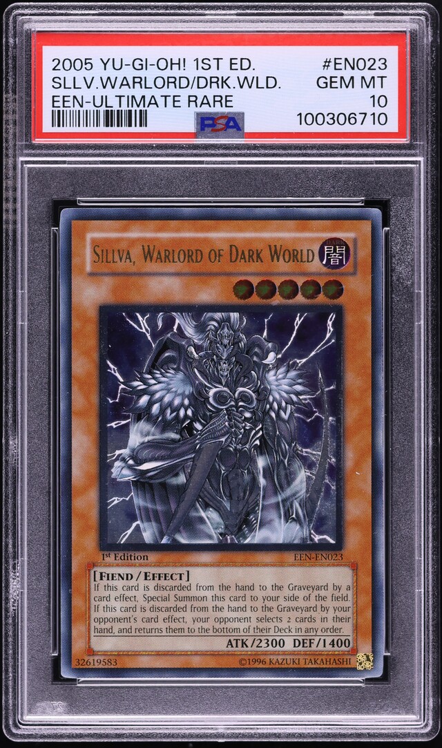 2005 Yu-Gi-Oh! Elemental Energy 1st Ed Ultimate Rare Sillva Warlord PSA ...