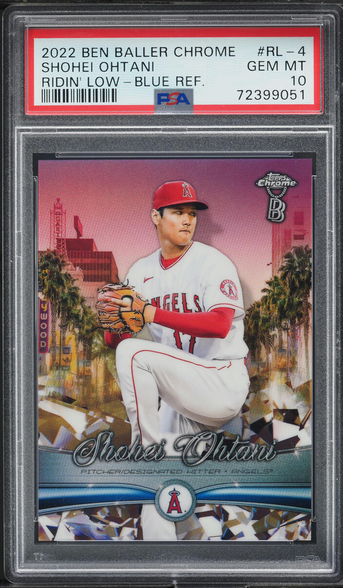 2022 Topps Chrome Ben Baller Ridin' Low Blue Refractor Shohei Ohtani ...