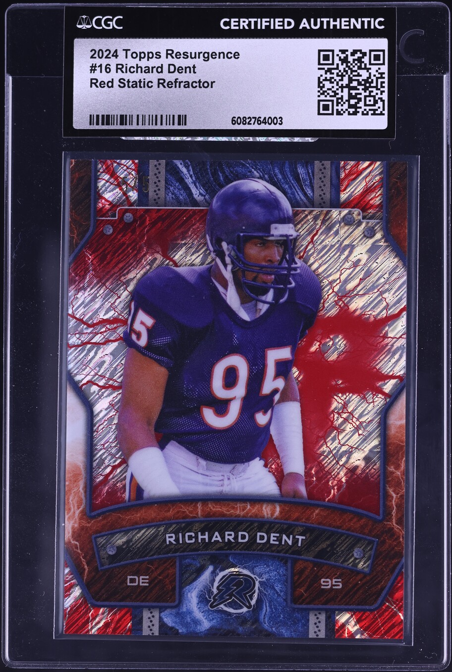 2024 Topps Resurgence Red Static Refractor Richard Dent 5/5 #16 CGC ...