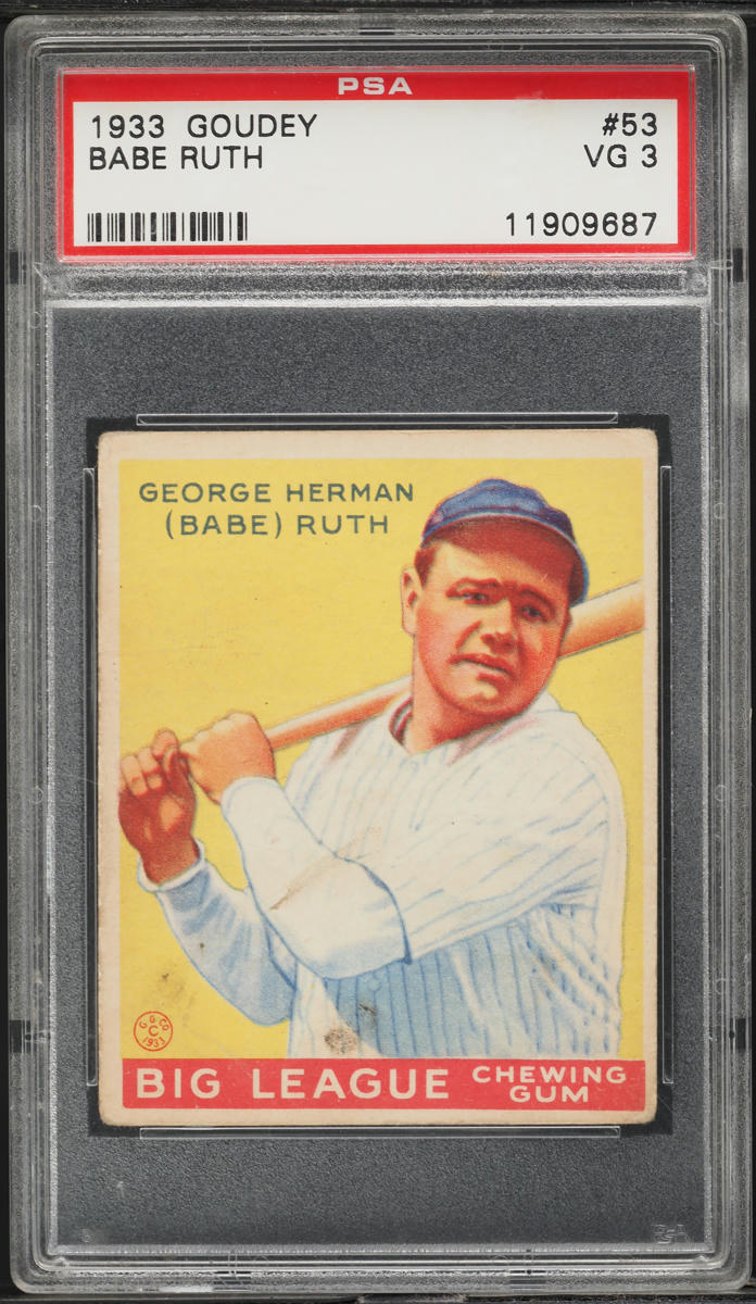 1933 Goudey Babe Ruth #53 PSA 3 VG on Fanatics Collect