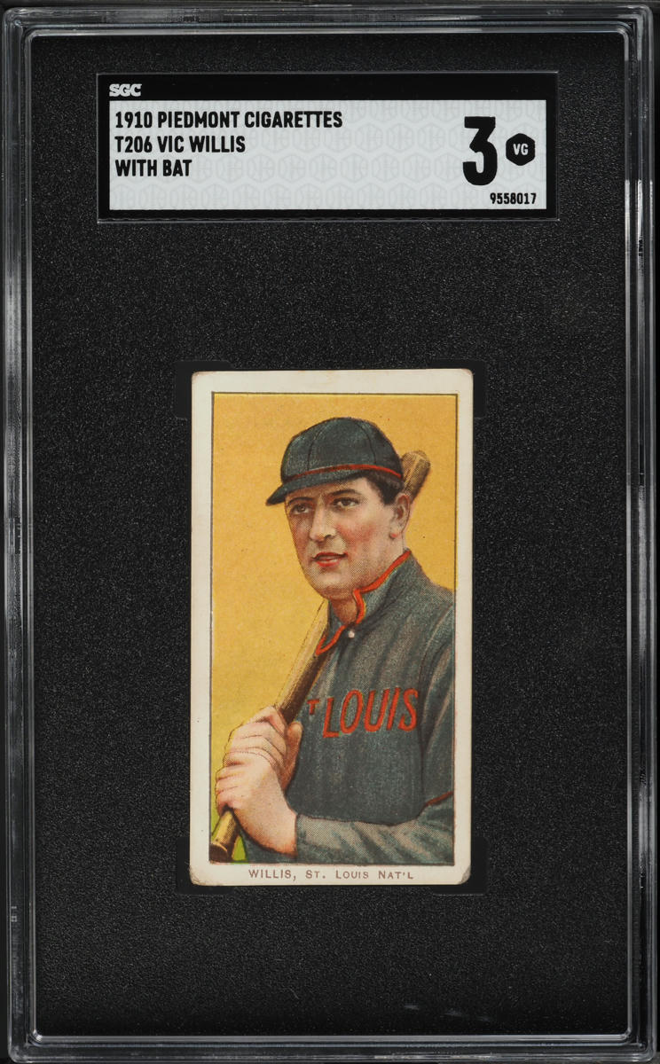 1909-11 T206 Vic Willis WITH BAT SGC 3 VG on Fanatics Collect