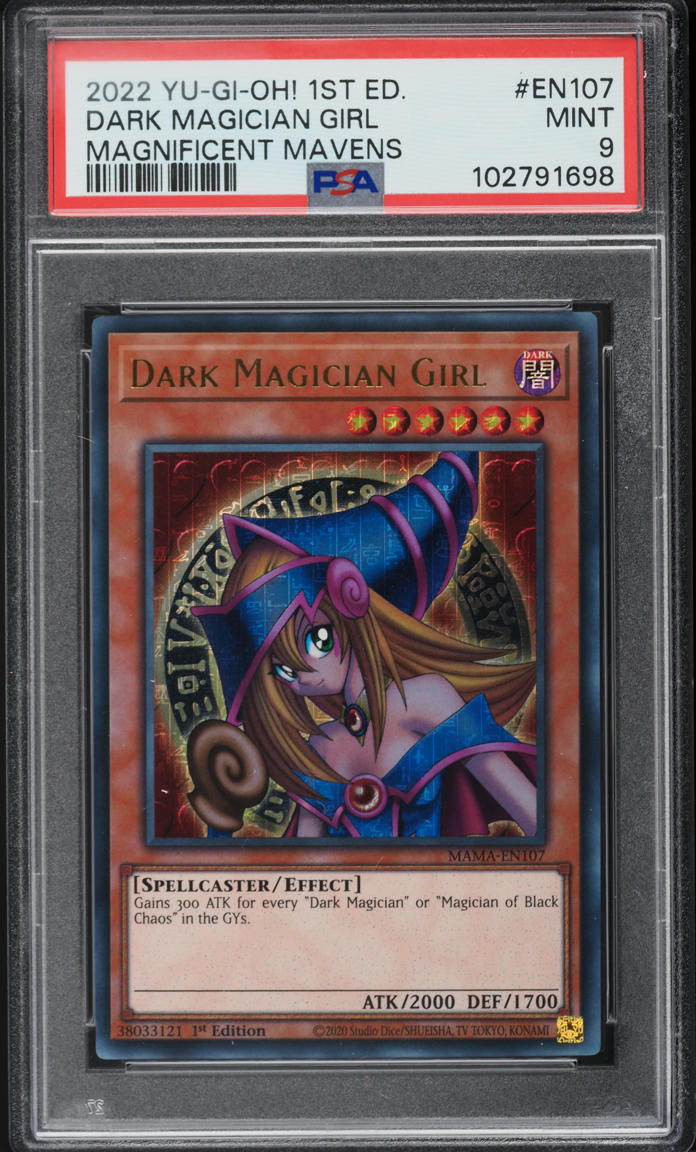 2022 Yu-Gi-Oh! Magnificent Mavens 1st Ed Dark Magician Girl #MAMA-EN107 PSA 9 on Fanatics Collect