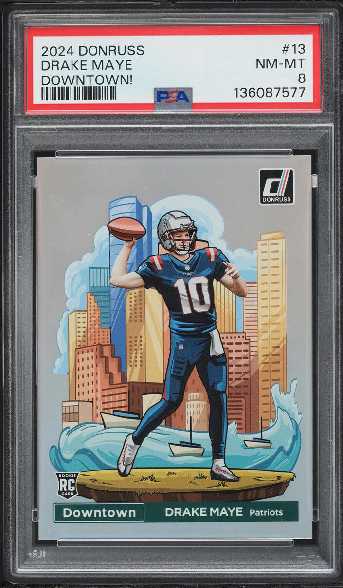 2024 Donruss Downtown! Drake Maye ROOKIE #13 PSA 8 NM-MT on Fanatics ...