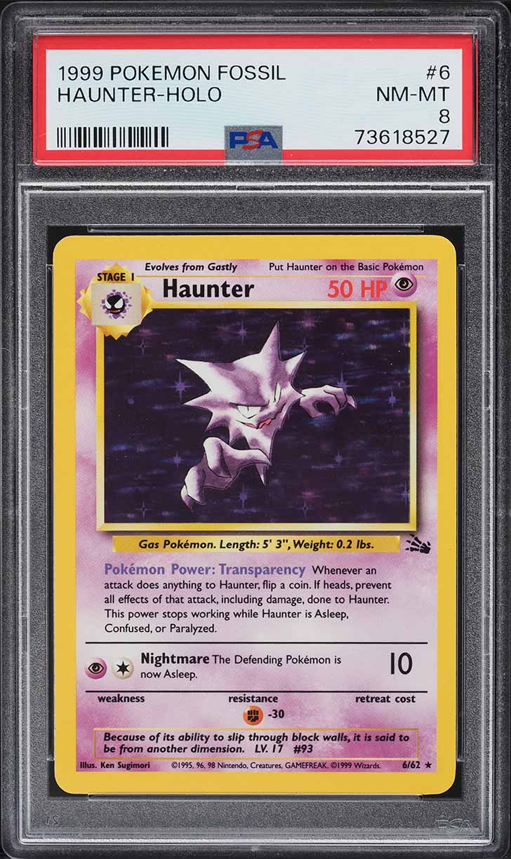 1999 Pokemon Fossil Holo Haunter #6 PSA 8 NM-MT on Fanatics Collect