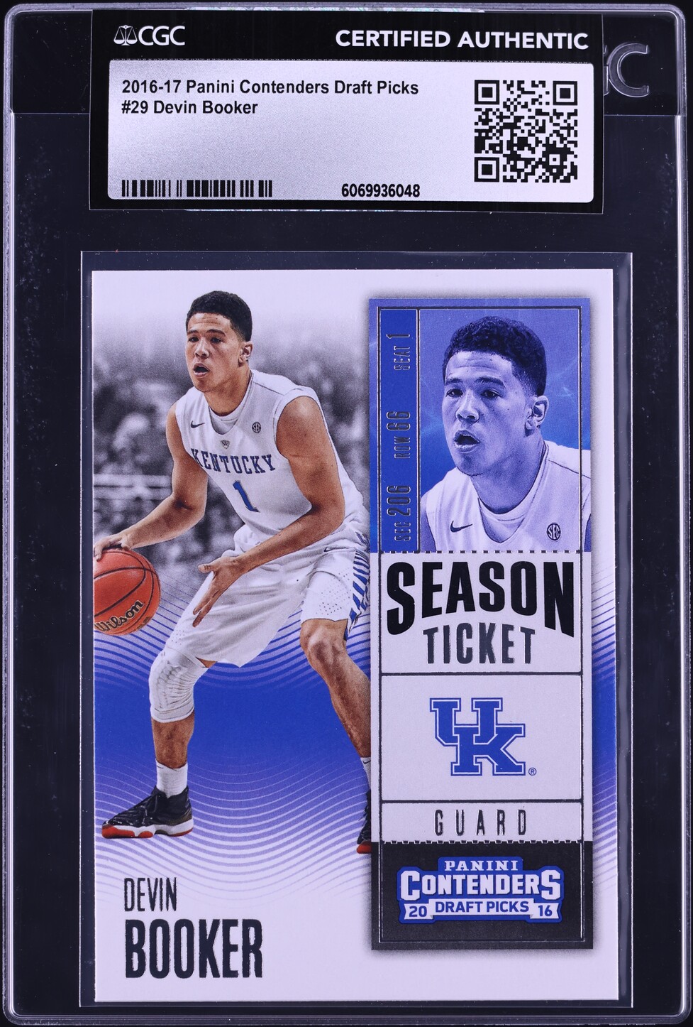 2016 Panini Contenders Draft Picks Devin Booker #29 CGC AUTH on ...