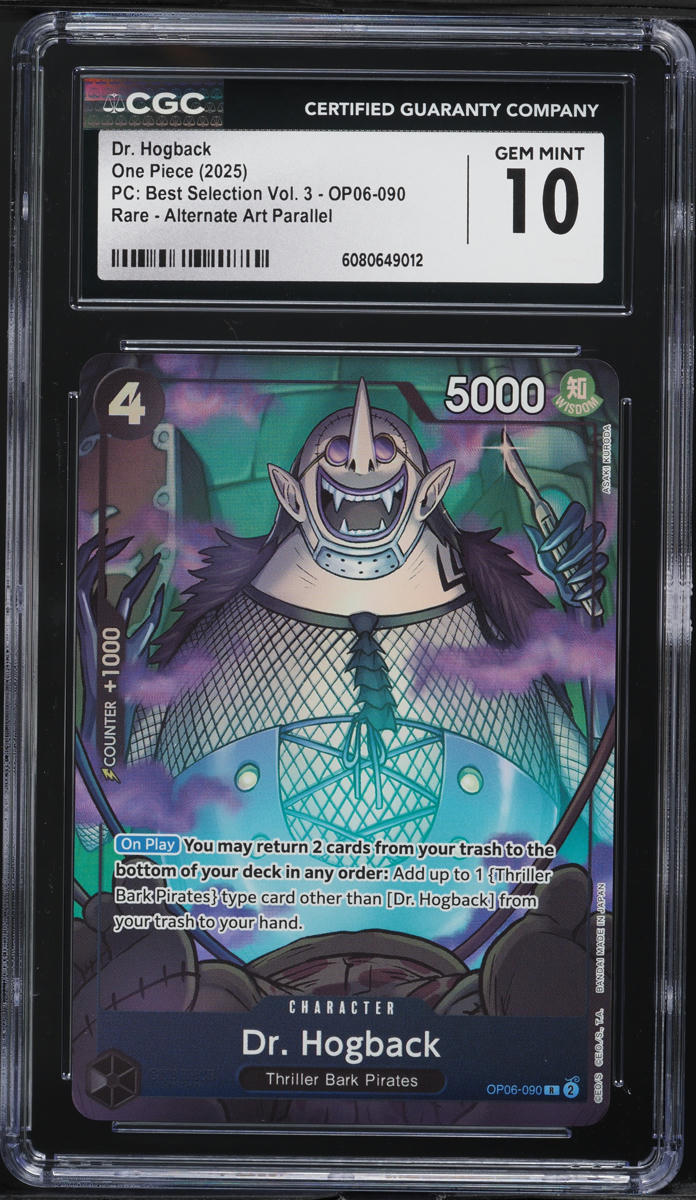 2025 One Piece PC Best Selection Alt Art Dr. Hogback #OP06-090 CGC 10 ...