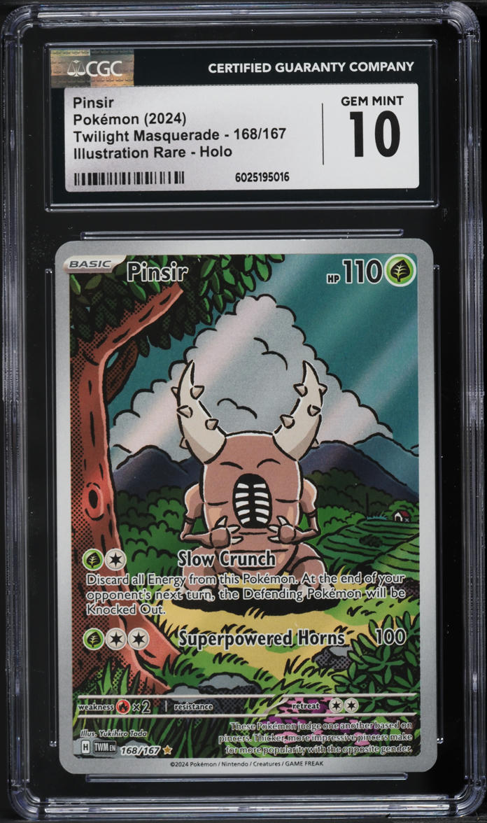 2024 Pokemon SV Twilight Masquerade Art Rare Pinsir #168 CGC 10 GEM MINT on Fanatics Collect