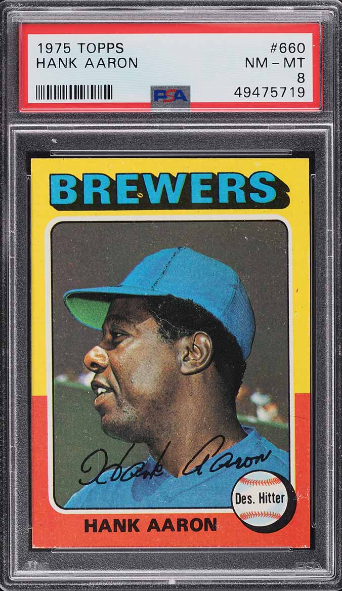 1975 Topps Hank Aaron #660 PSA 8 NM-MT on Fanatics Collect