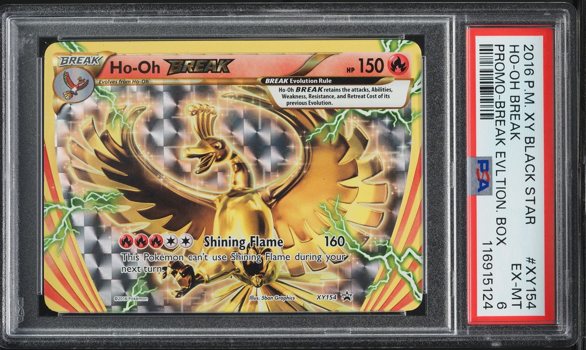 2016 Pokemon XY Black Star Promo Break Evolution Box Ho-Oh BREAK #XY154 ...