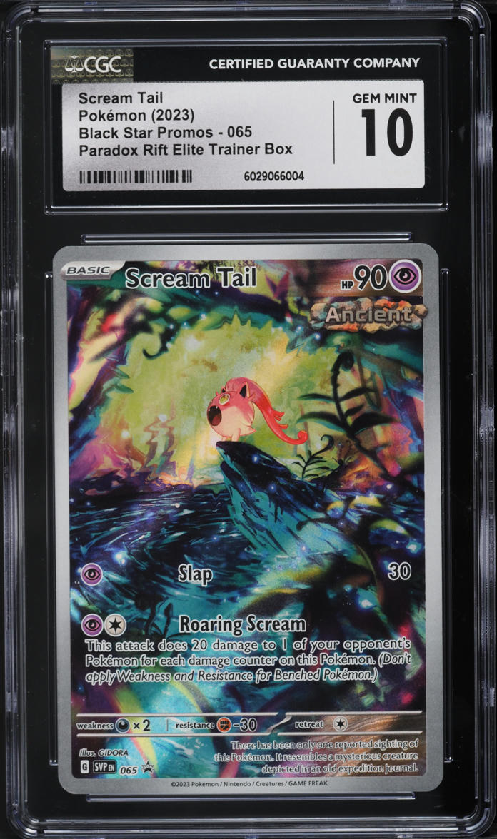 2023 Pokemon SV Black Star Promo Paradox Rift ETB Scream Tail #65 CGC ...
