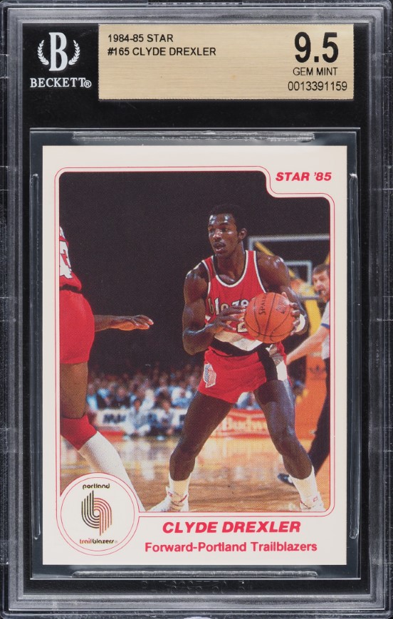 1984-84 Star Basketball Clyde Drexler ROOKIE #165 BGS 9.5 GEM MINT on ...